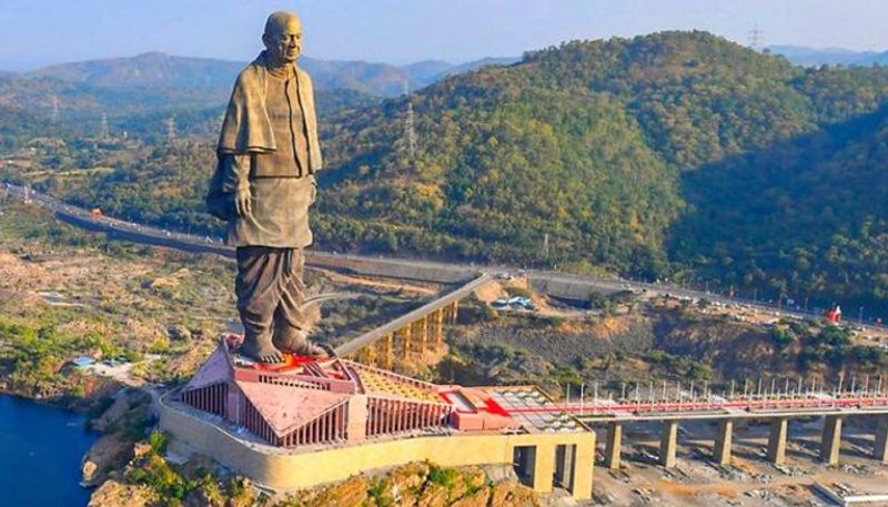 Rain pours inside Statue Of Unity, triggers criticism on social media ...