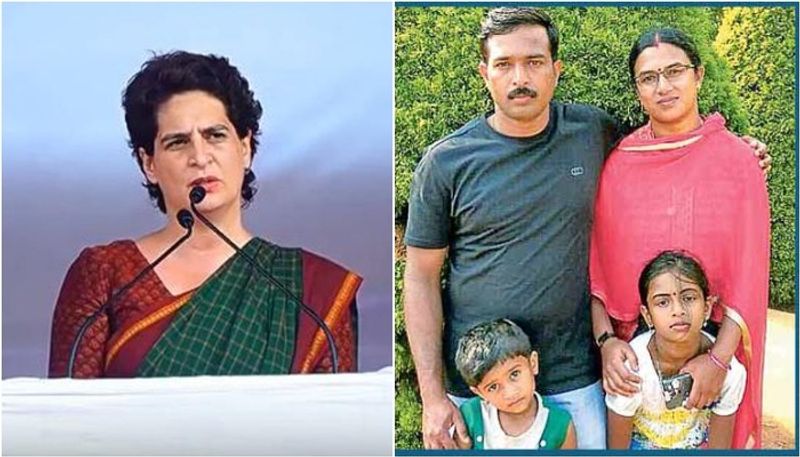 വീരമൃത്യു വരിച്ച ഹവിൽദാർ പി വി വസന്തകുമാറിന്‍റെ കുടുംബത്തെ പ്രിയങ്ക ...