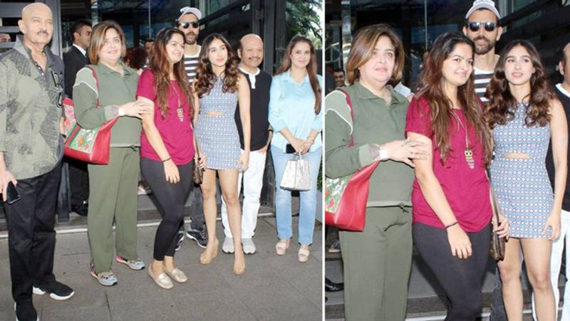 Hrithik Roshan Snapped With Family At lunch Sister Sunaina Also clicked ...