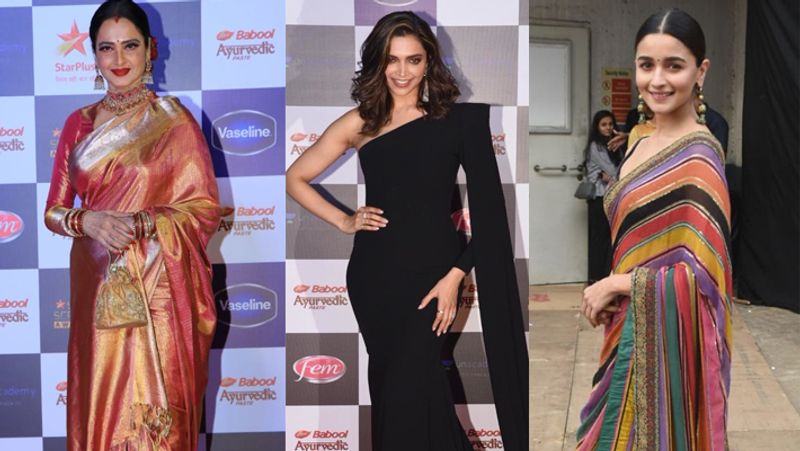 Star Screen Awards 2019 Rekha Deepika Padukone Alia Bhatt On Red Carpet KPJ - star screen awards ...