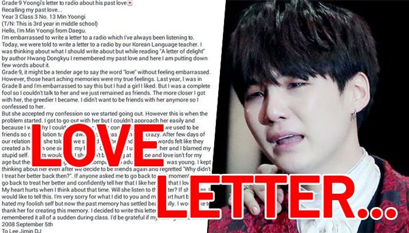 Read BTS Suga's heartbreaking love letter to ex GF; grab some tissues ...