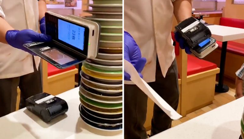 Watch: Japanese restaurant's unique technique of calculating the food ...