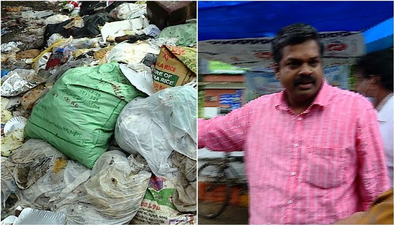 കോന്നി മാർക്കറ്റിലെ മാലിന്യം, 'പഞ്ചായത്ത് സെക്രട്ടറി മന്ത്രിയെ ...