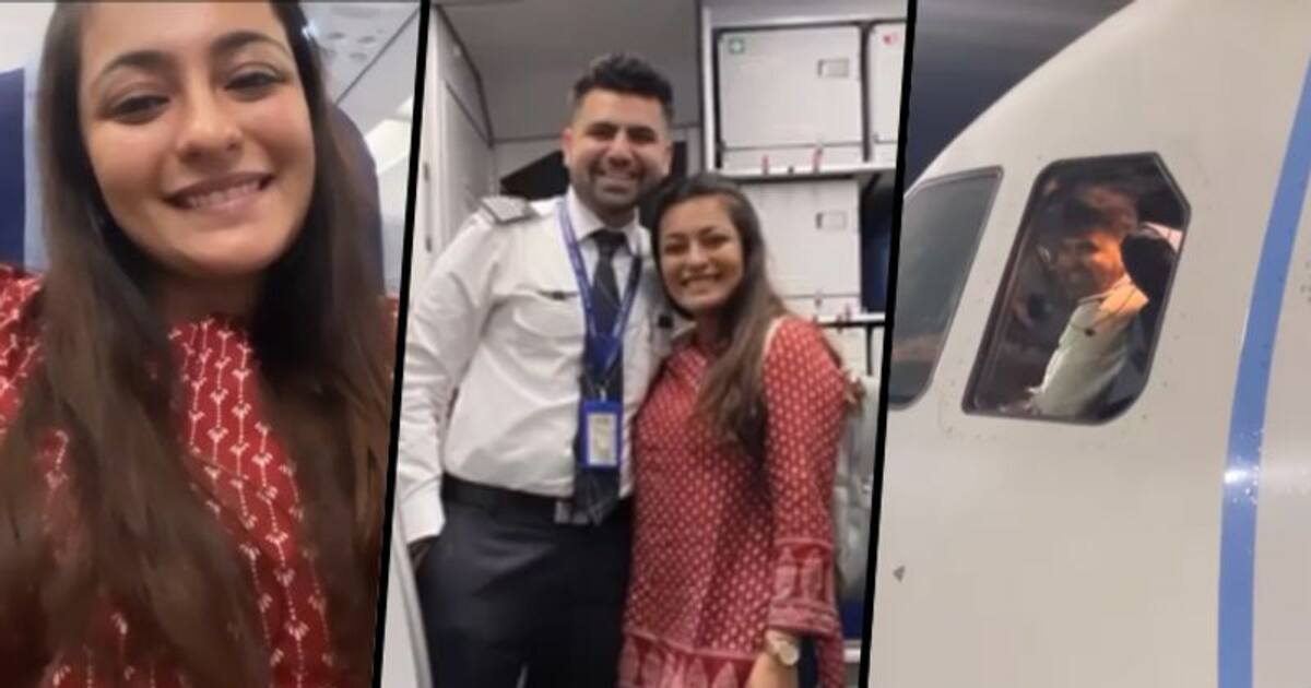 Watch Pilot Welcomes Wife On Board With A Surprise In Flight Announcement
