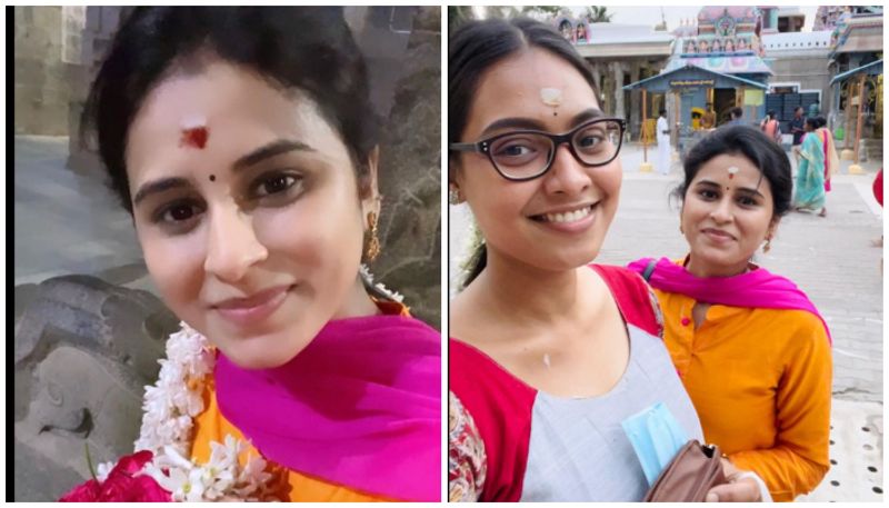 திடீர் என கோவிலுக்கு விசிட் அடித்த விஜய் டிவி சீரியல் ஹீரோயின்கள் ...