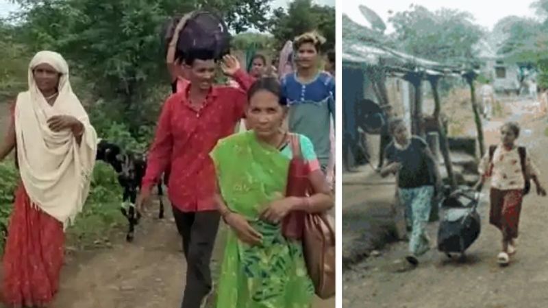 MP में डैम फूटने की दहशत की तस्वीरें, कोई बच्चों को गोद में लिए भागा तो ...