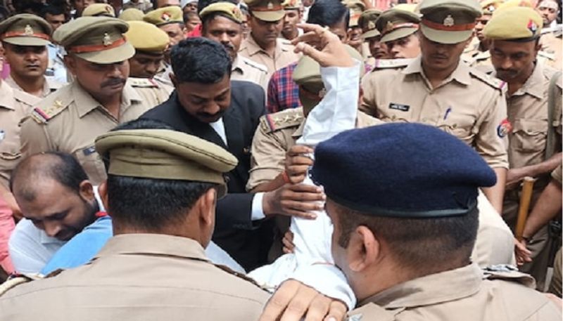 पेशी से पहले वाराणसी में कोर्ट के बाहर बेहोश हुए घोसी सांसद अतुल राय ...