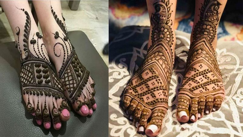Foot mehndi design for bride: दुल्हन के पैरों के लिए एकदम ट्रेंडी और ...