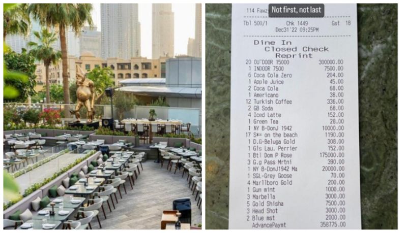 പുതുവത്സരാഘോഷത്തിന് ചെലവ് 1.25 കോടി; ദുബൈയിലെ റസ്റ്റോറന്റ് ബില് ...