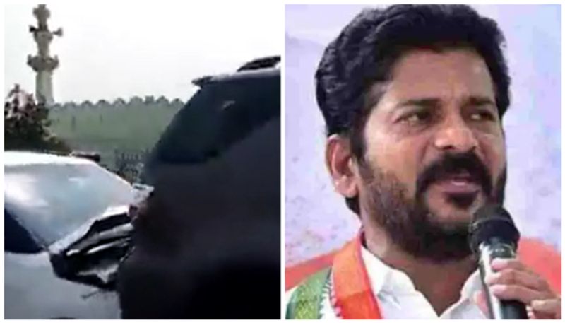 రేవంత్ రెడ్డి కాన్వాయ్‌కు యాక్సిడెంట్.. భారీ ప్రమాదంతో ఆరు కార్లు ...