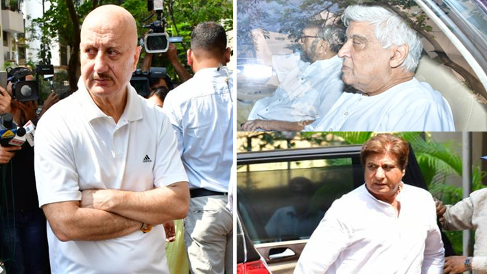 PHOTOS में देखें अनुपम खेर से जावेद अख्तर तक सतीश कौशिक के घर कौन-कौन ...