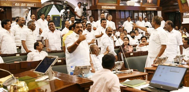 ADMK members expelled from Tamil Nadu Assembly : சட்டசபையில் அமளி ...