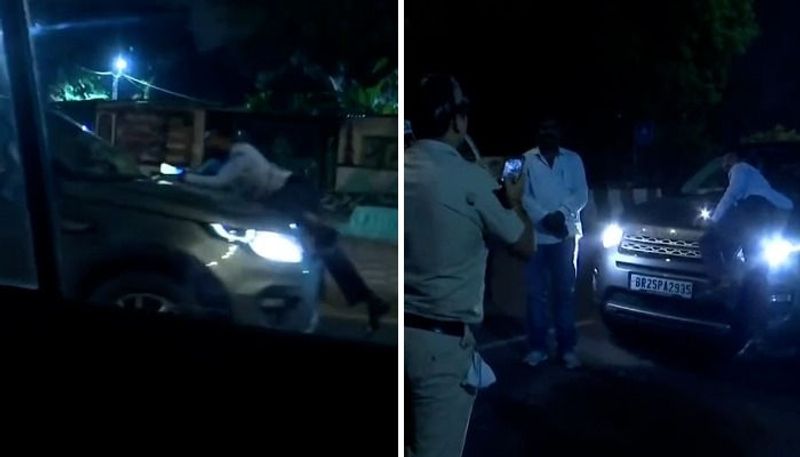 Man clings on to bonnet of Bihar MP's car for 3 kms on Delhi's roads (Watch)- Asianet Newsable