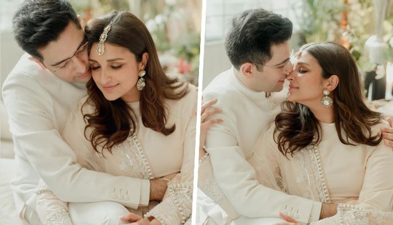 Viral Video: Raghav Chadha kisses Parineeti Chopra as his fiancé dances to Ve Maahi-WATCH