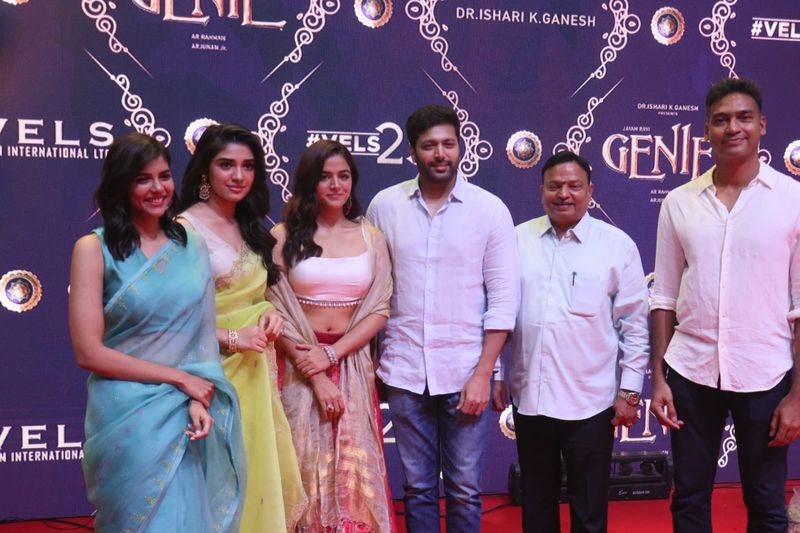 Genie movie pooja : 3 ஹீரோயின்கள்... ரூ.100 கோடி பட்ஜெட் - பூஜையுடன் ...