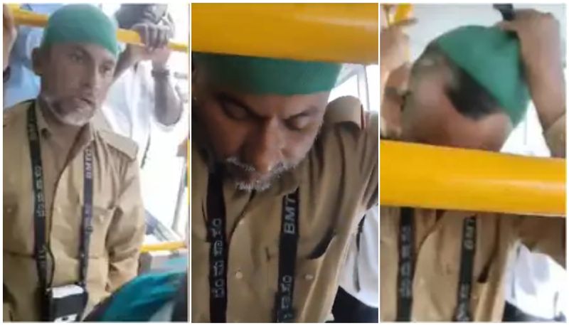 ഡ്യൂട്ടി സമയത്ത് തൊപ്പി ധരിച്ച ബസ് കണ്ടക്ടറോട് തർക്കിച്ച് സ്ത്രീ; സോഷ്യ ...