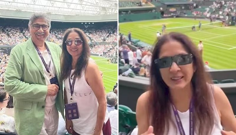 Neena Gupta attends Wimbledon match with her husband Vivek Mehra (Video ...
