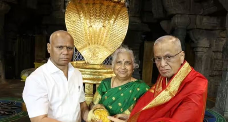 Tirupati: Infosys founder Narayana Murthy and wife Sudha Murty donate ...