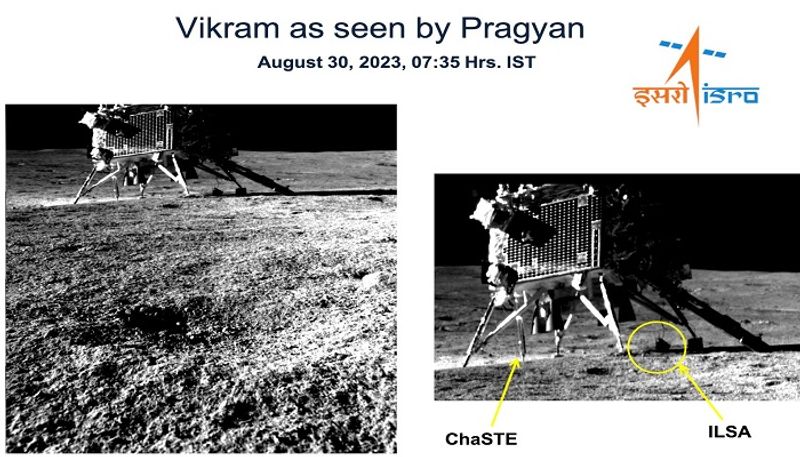 BREAKING: Pragyan rover snaps picture of Vikram Lander; see pics ...