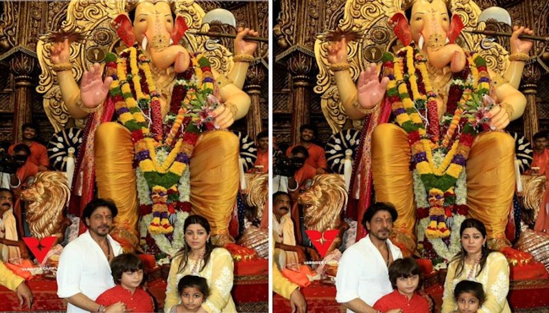 Ganesh Chaturthi 2023: Shah Rukh Khan, AbRam Khan visits Lal Baugcha Raja; seeks divine ...