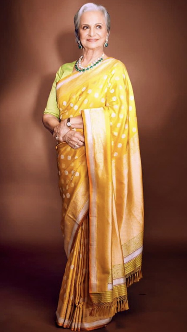 Waheeda Rehman के पास भारी सिल्क साड़ियां, कलेक्शन देख मचल उठेगा मन ...