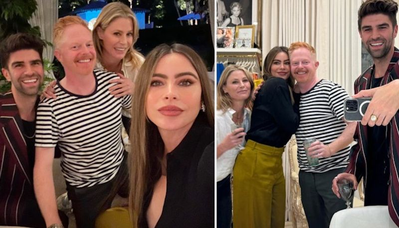 Modern Family Sofia Vergara Reunites With Her Co Stars Jesse Tyler And