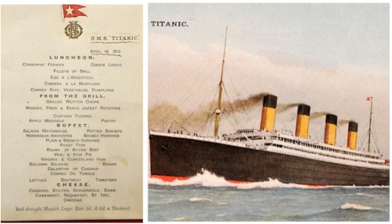 Titanic menu: 'കോടിക്കിലുക്കം'; ലേലത്തില്‍ വച്ച ടൈറ്റാനിക്കിലെ മെനുവും ...