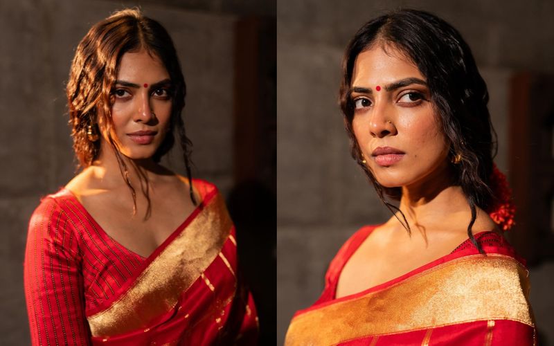 ఎర్ర చీర కట్టి కసి కళ్ళతో విరహ వేదన అనుభవిస్తున్న ప్రభాస్ హీరోయిన్ ...