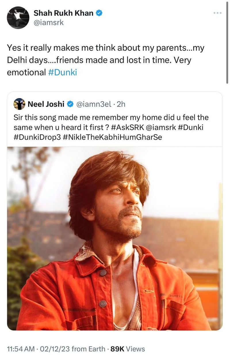 #AskSrk Session: Shah Rukh Khan talks about his movie Dunki, parents, favourite Punjabi dish and ...