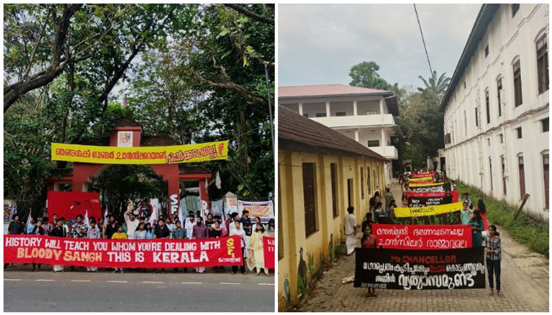 എണ്ണാമെങ്കിൽ എണ്ണിക്കോ എന്ന് ഗവർണറോട് എസ്എഫ്ഐ, മഹാരാജാസിൽ മത്സരം വരെ ...