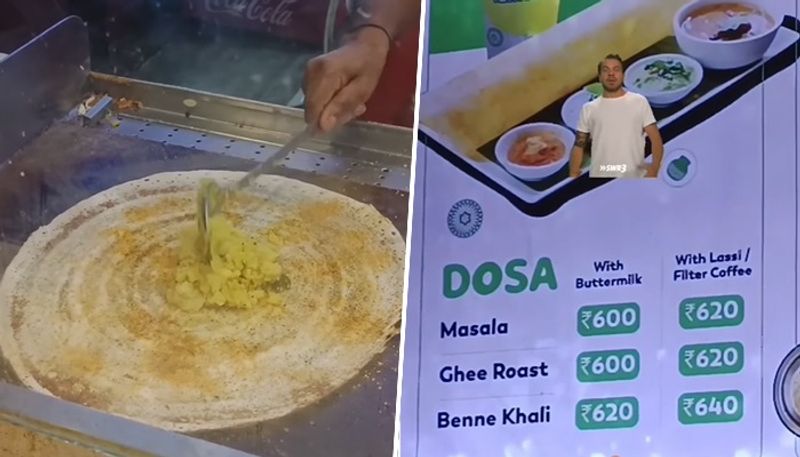 'Same rate as real silver': Dosa sold for Rs 600 at Mumbai airport ...