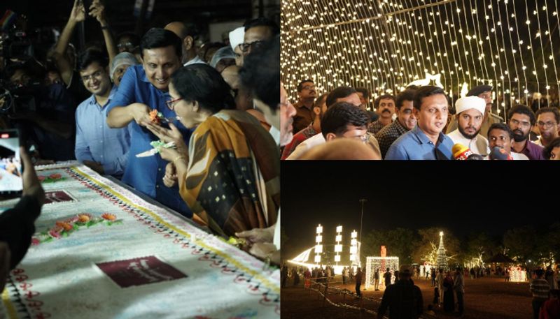 വെള്ളി വെളിച്ചത്തിൽ വെട്ടിത്തിളങ്ങി മാനാഞ്ചിറ, ഭീമൻ കേക്ക് മുറിച്ച് ...