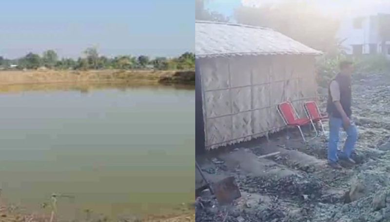 Bihar: Pond 'stolen' overnight, hut constructed by land mafia- Asianet ...