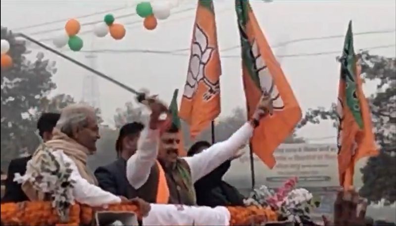 Madhya Pradesh CM Mohan Yadav displays sword twirling prowess in Rewa ...