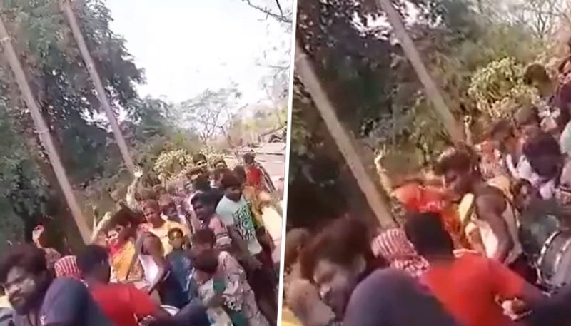 Locals in Sandeshkhali dance and celebrate arrest of TMC leader Shahjahan Sheikh after 55 days ...