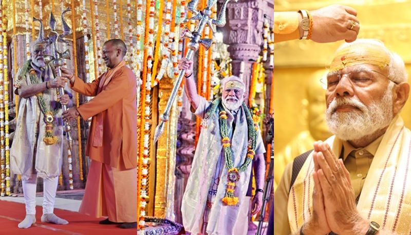 PM Modi With trishul in Front of Kashi Vishwanath Temple ಕಾಶಿ ವಿಶ್ವನಾಥ ...