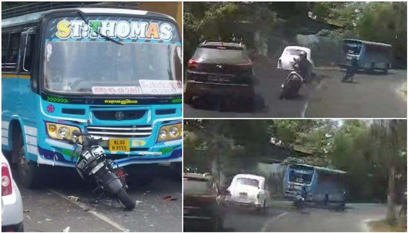 മത്സര ഓട്ടത്തിനിടെ ബൈക്ക് ബസിനടിയിലേക്ക് ഇടിച്ചുകയറി യുവാവ് മരിച്ചു | One Death In Accident ...