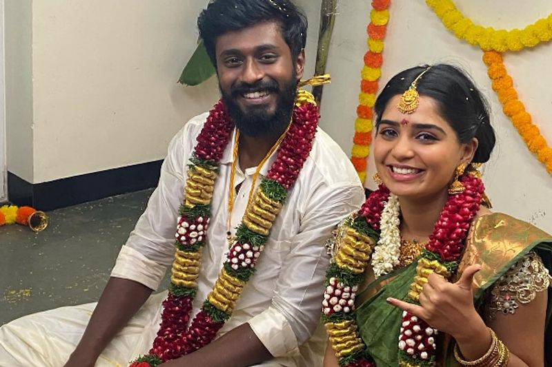 96 movie pair gouri g kishan and adithya bhaskar : 96 ജോഡി കല്ല്യാണം ...