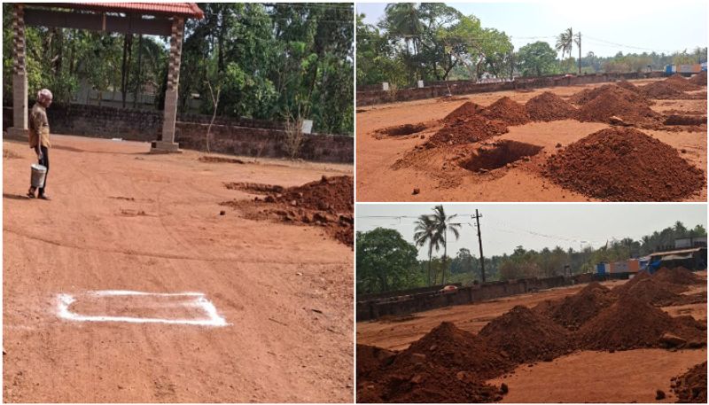 Temple administration dig pits in ground to stop youths playing cricket ...