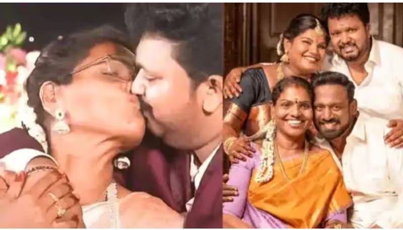 Indraja Shankar Husband karthik lip kiss to his mother in law - Indraja ...