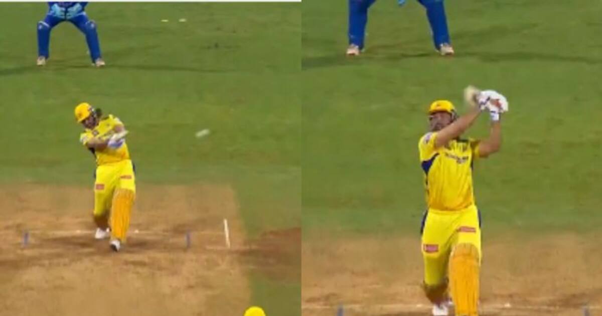 Watch Ms Dhoni Hat Trick Of Sixes To Hardik Pandya പാണ്ഡ്യ വാംഖഡെ വഴി ഓടി 6 6 6 അടിച്ച്