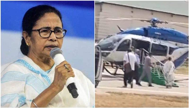 West Bengal CM Mamata Banerjee suffers minor fall while boarding helicopter in Durgapur (WATCH ...