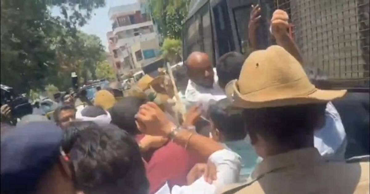 Prajwal Revanna Sex Videos Row Scuffle Breaks Out Between Congress