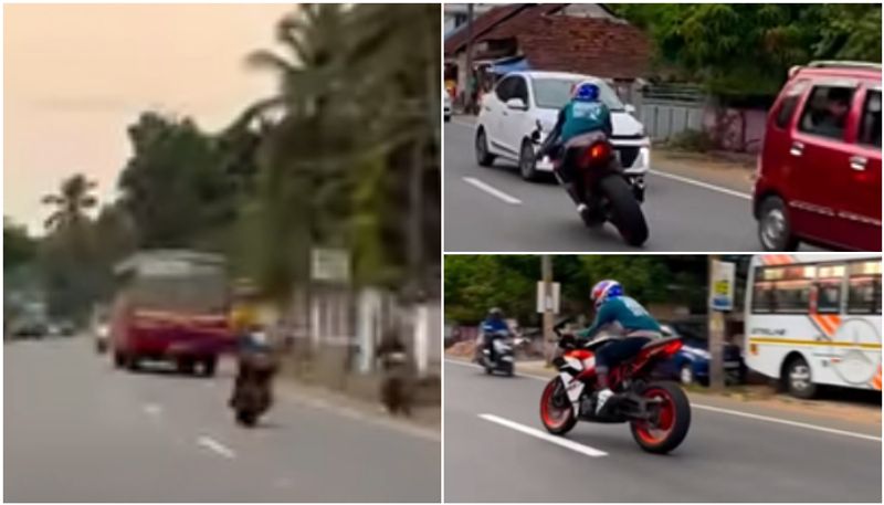 TVM young man was caught for dangerously bike riding without a number ...