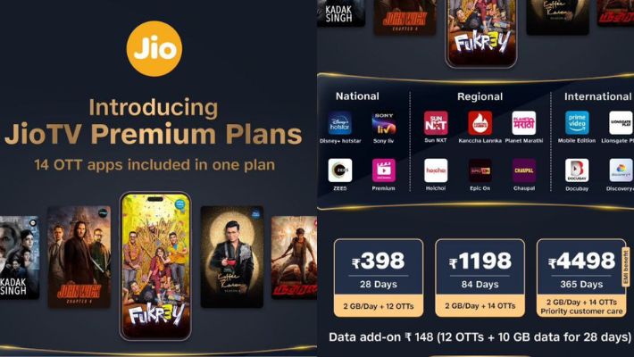 Jio के इन रिचार्ज प्लान पर 12 से ज्यादा OTT एकदम फ्री, अब बिना रुकावट ...