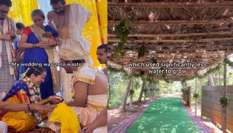 അലങ്കാരത്തിന് വാഴയിലയും മാവിലയും, പന്തലിന് കരിമ്പ്, പ്ലാസ്റ്റിക്കില്ലേയില്ല, കയ്യടിനേടി സീറോ ...