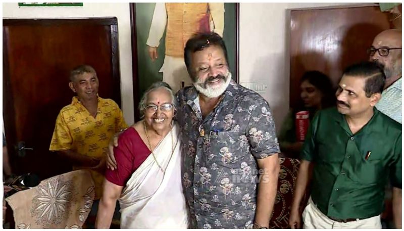 Kerala: MoS Suresh Gopi visits former CM E K Nayanar's house in Kannur ...