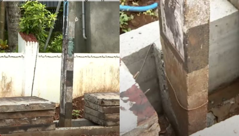 Electric Post Inside Drainage Strange Construction ഓടയ്ക്കുള്ളി ...