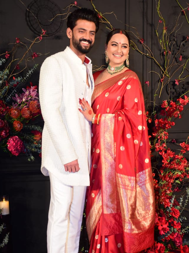 Sonakshi Sinha and Zaheer Iqbal wedding; ರಿಸೆಪ್ಶನ್‌ನಲ್ಲಿ ಸಿಂಧೂರ, ಕೆಂಪು ...
