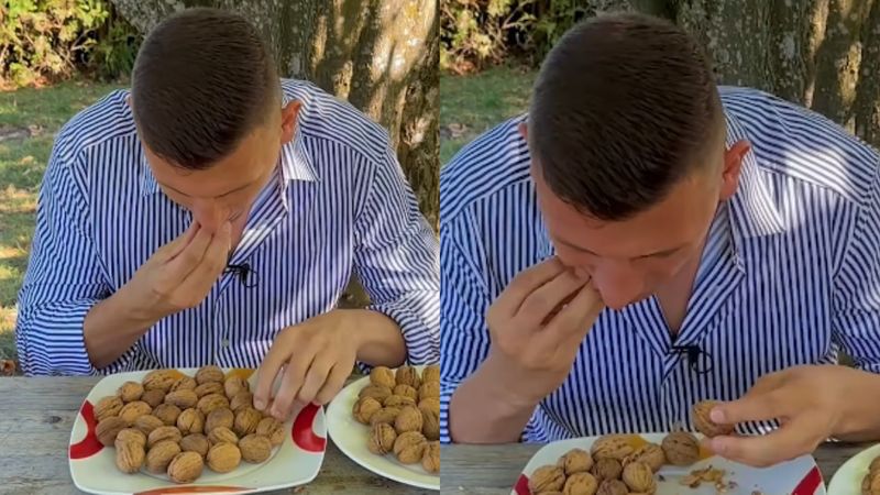 German Man Sets Guinness World Record by Crushing 44 Walnuts in One ...